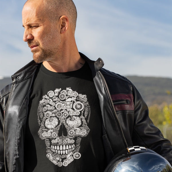 Biker Pumpkin Skull - Tshirt – The Skull Crew