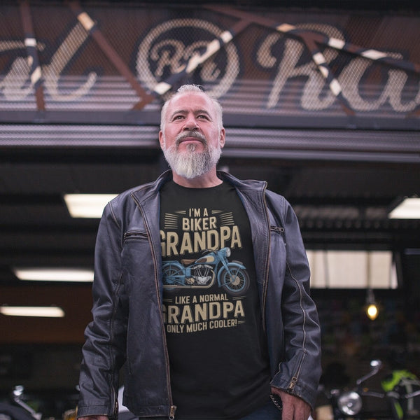 Im A Biker Grandpa Like A Normal Grandpa But Much Cooler - Tshirt – The ...